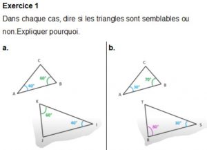 4e Chapitre 11 : Triangles semblables, Théorème de Thalès, agrandissements et réductions ...