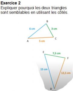 4e Chapitre 11 : Triangles semblables, Théorème de Thalès, agrandissements et réductions ...